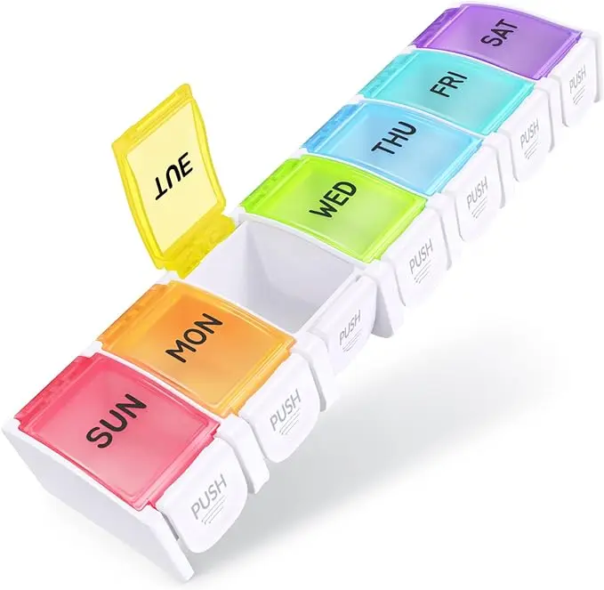 travel pill box cute mini weekly medicine plastic pill box 7 day case ...