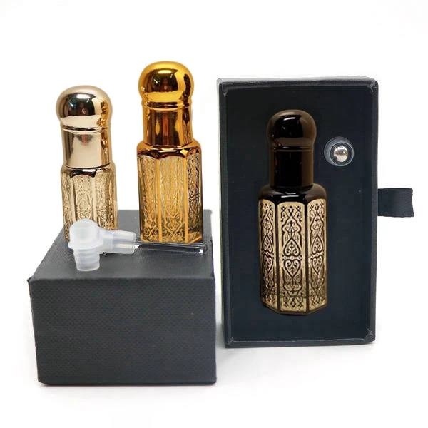 Custom Luxury Empty Essential Oil Tola Attar Bottles Boxes