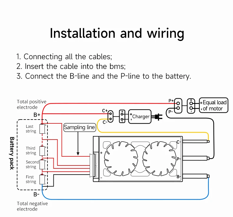 Daly Top Li-ion Ev Bms Lithium Battery Pack 10s 36v 30a 40a 50a 60a ...