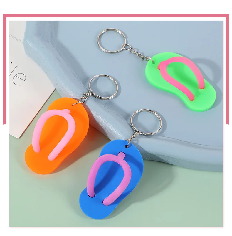New Fashion Cute 3d Mini Sandals Slippers Pendant Keychain Girl Gift ...