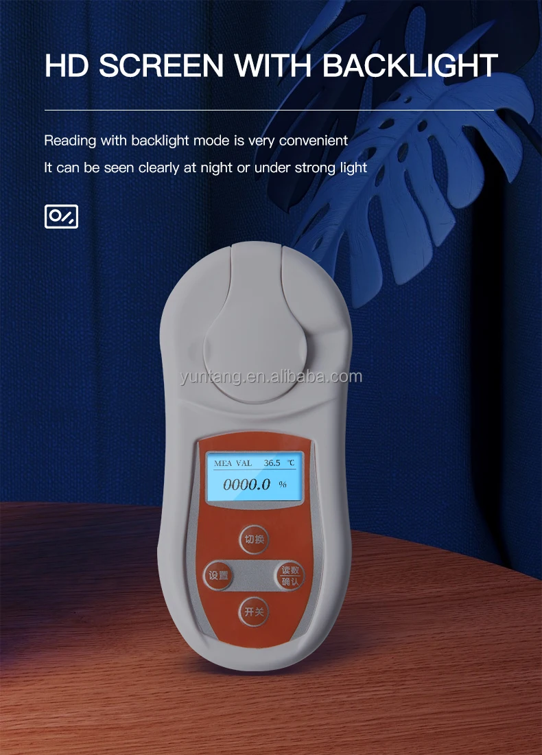 Sugar Meter Fruit Sugar Degree Counting Folding Glow Tester