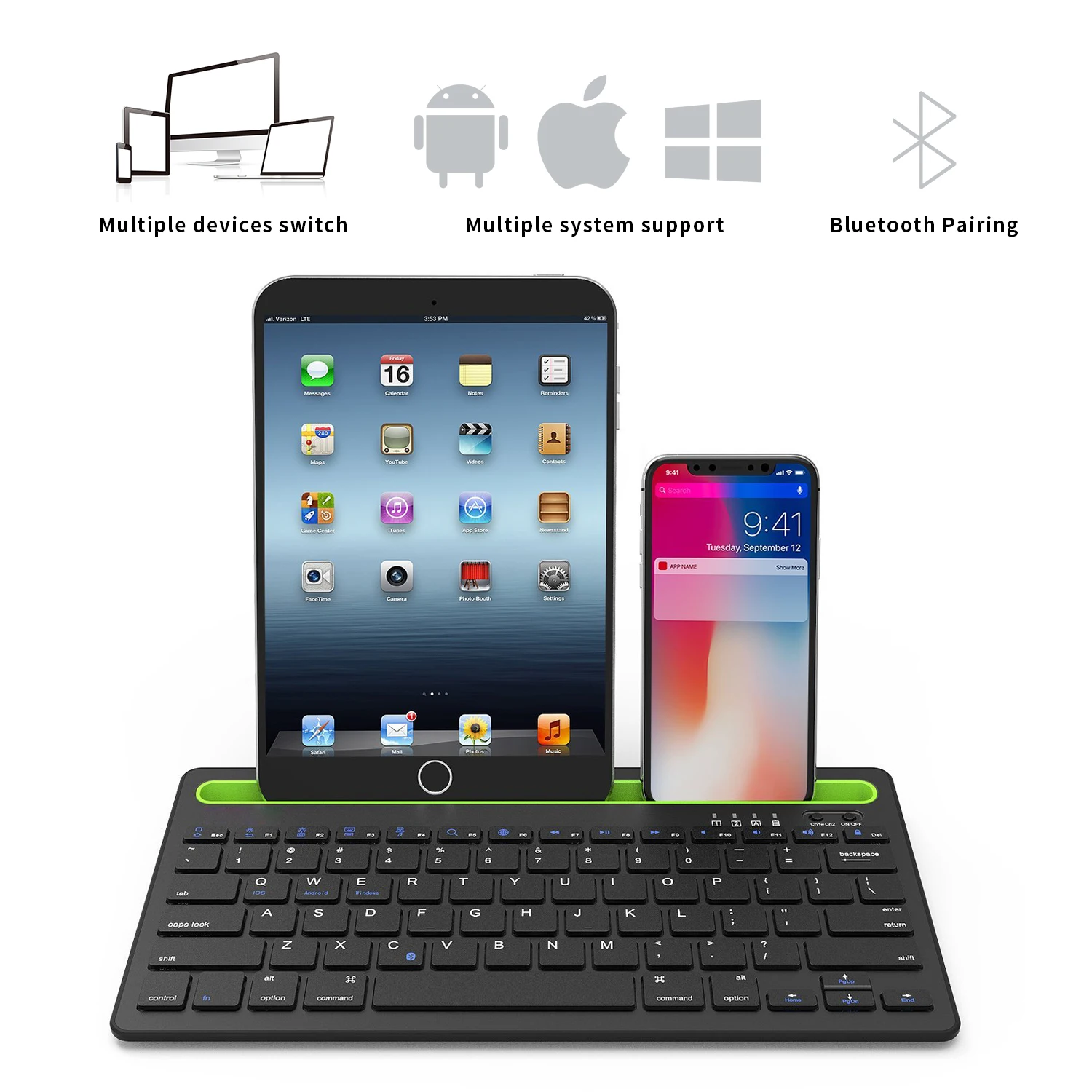 High Quality Wireless Multi-channel Mini Bluetooth Keyboard For 7inch ...