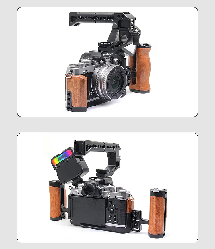 MAMEN Video Camera Cage Stabilizer for Nikon ZFC Filmmaking