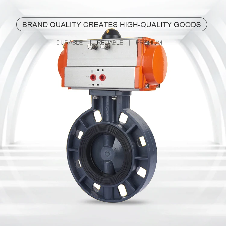 Zero Leakage PVC UPVC CPVC PPH Plastic Butterfly Valve