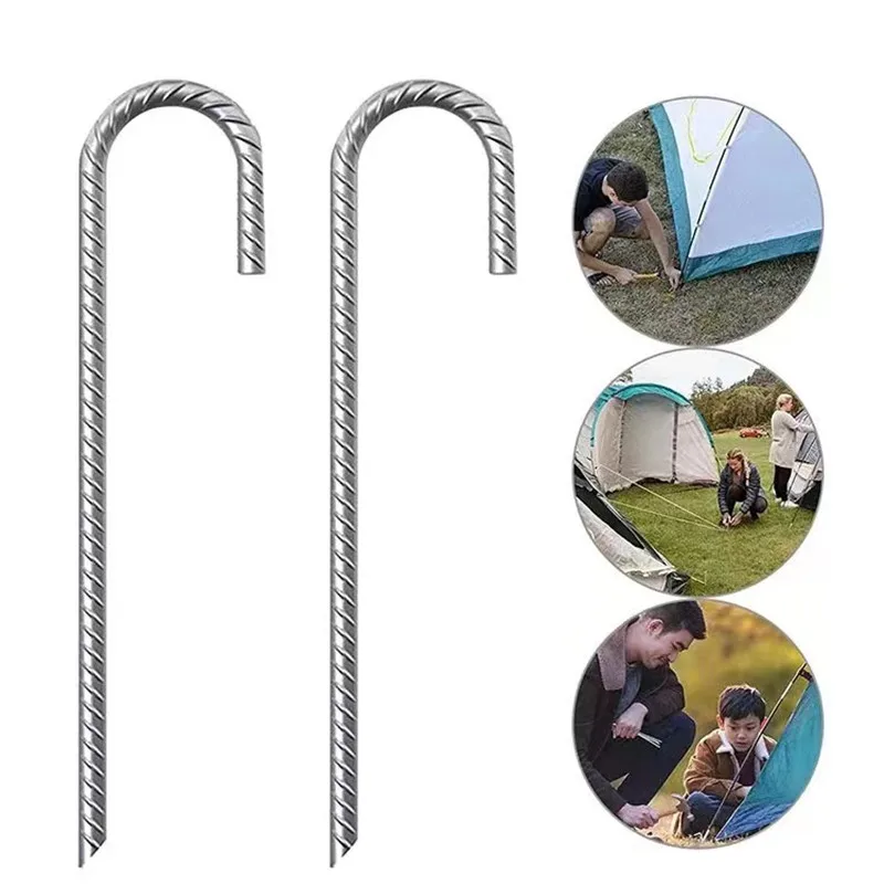 Galvanized Garden Ground Anchor Anchors Stakes Rebar J Hook Hooks ...