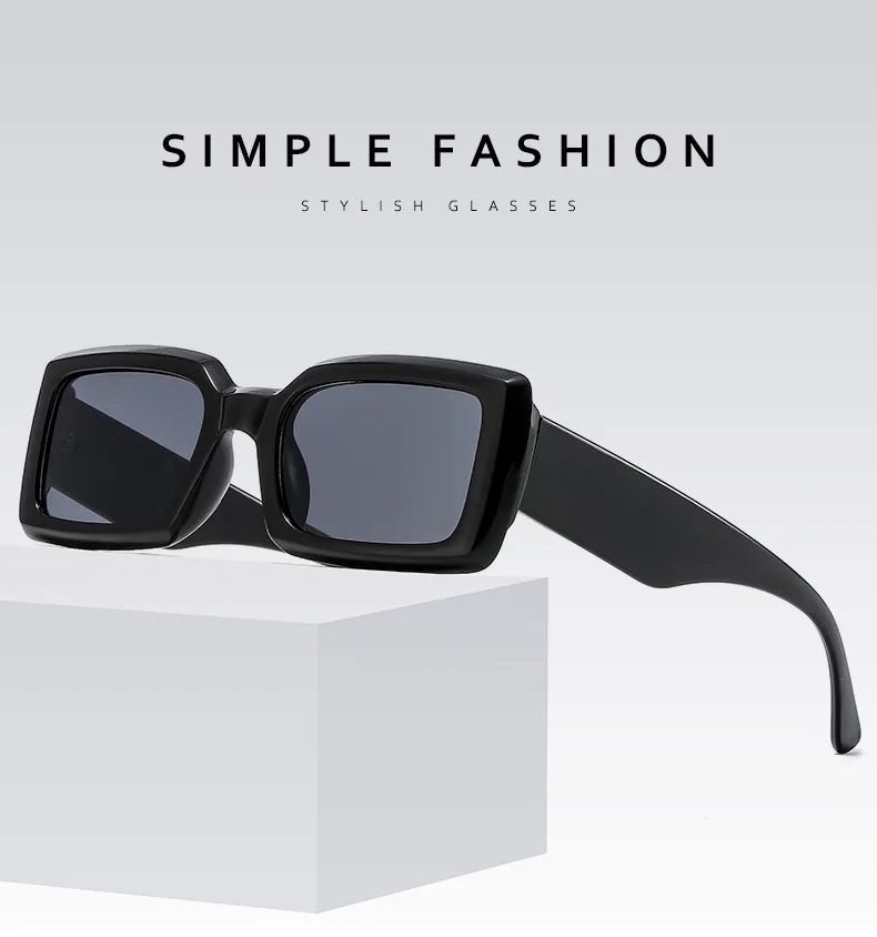 Fashion Rectangle Sunglasses Women Vintage Candy Colors Eyewear Men ...