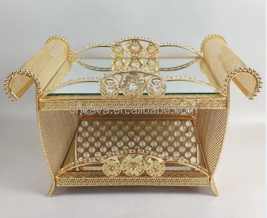 Ethiopian Metal Habesha Coffee Rekebot Table Set with Cups