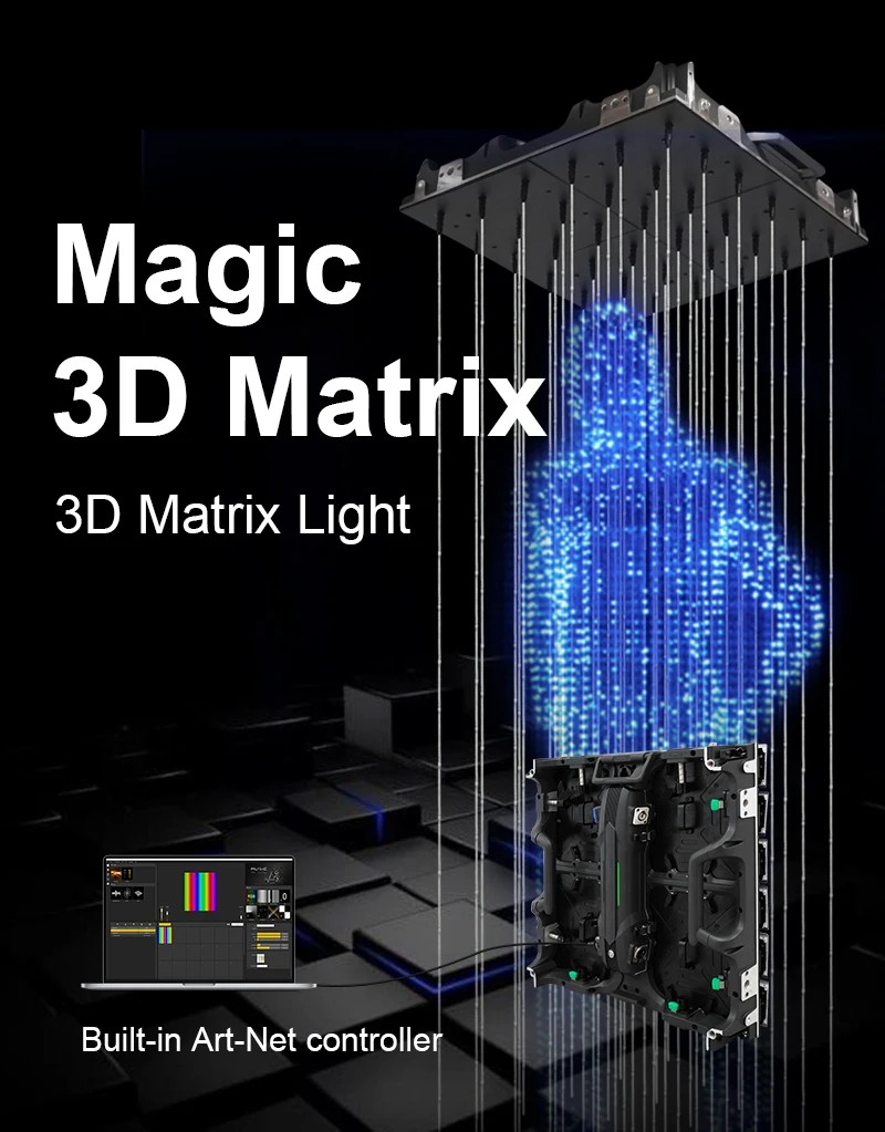 Pitch 83mm 3D Led Matrix Rgb Lights Pixel Lighting for 3D Interactive ...
