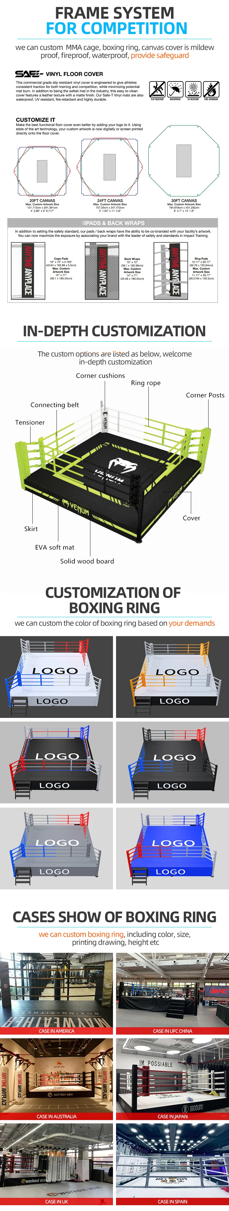 Boxing Ring for Sale - Professional Custom Floor Boxing Ring