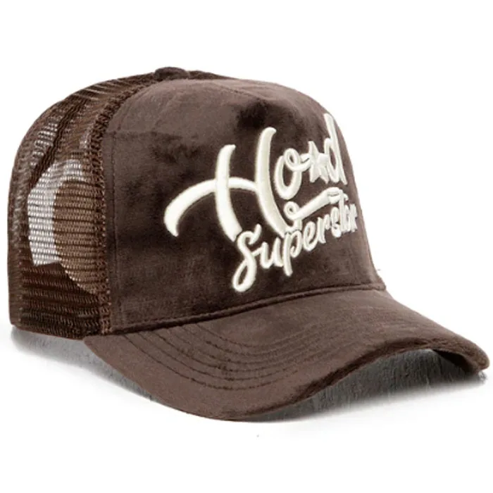 Custom 5 Panel Embroidery Velvet Trucker Hat Embroider Trucker Hat ...