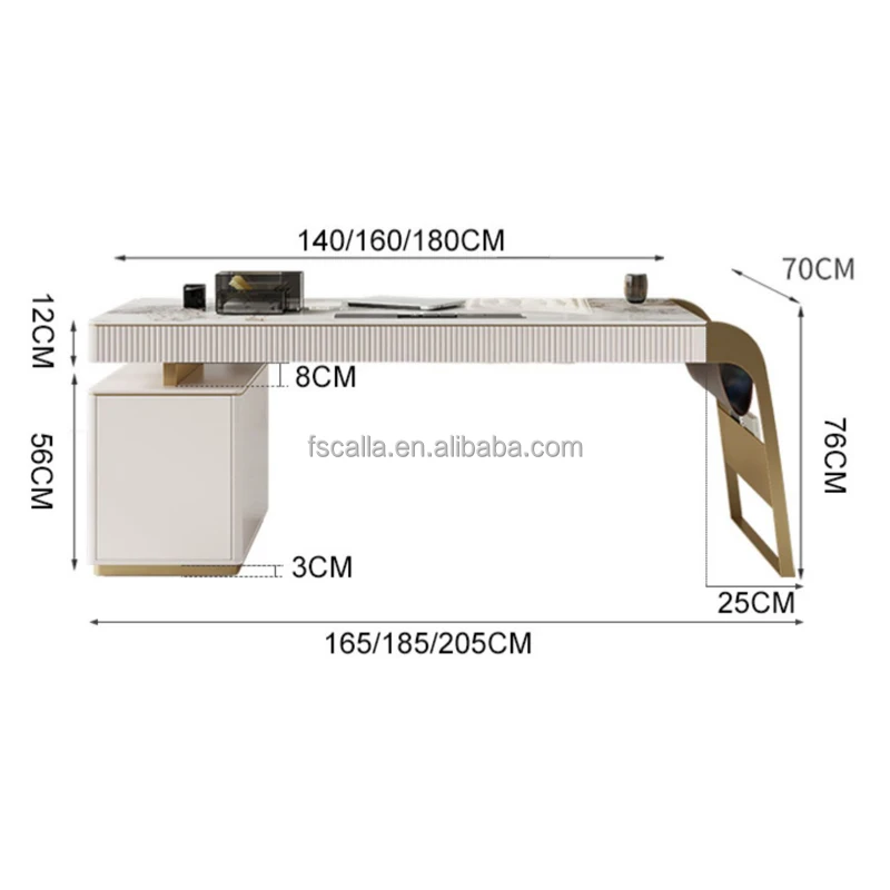 Modern Creative Design Office Computer Table With Slate Top Luxury Home ...