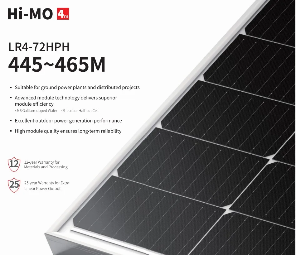Super Solar Longi Solar 425w -450w Panel Mono Solar Perc Lr4-72hph-440m Hi-mo4 Half-cell In ...