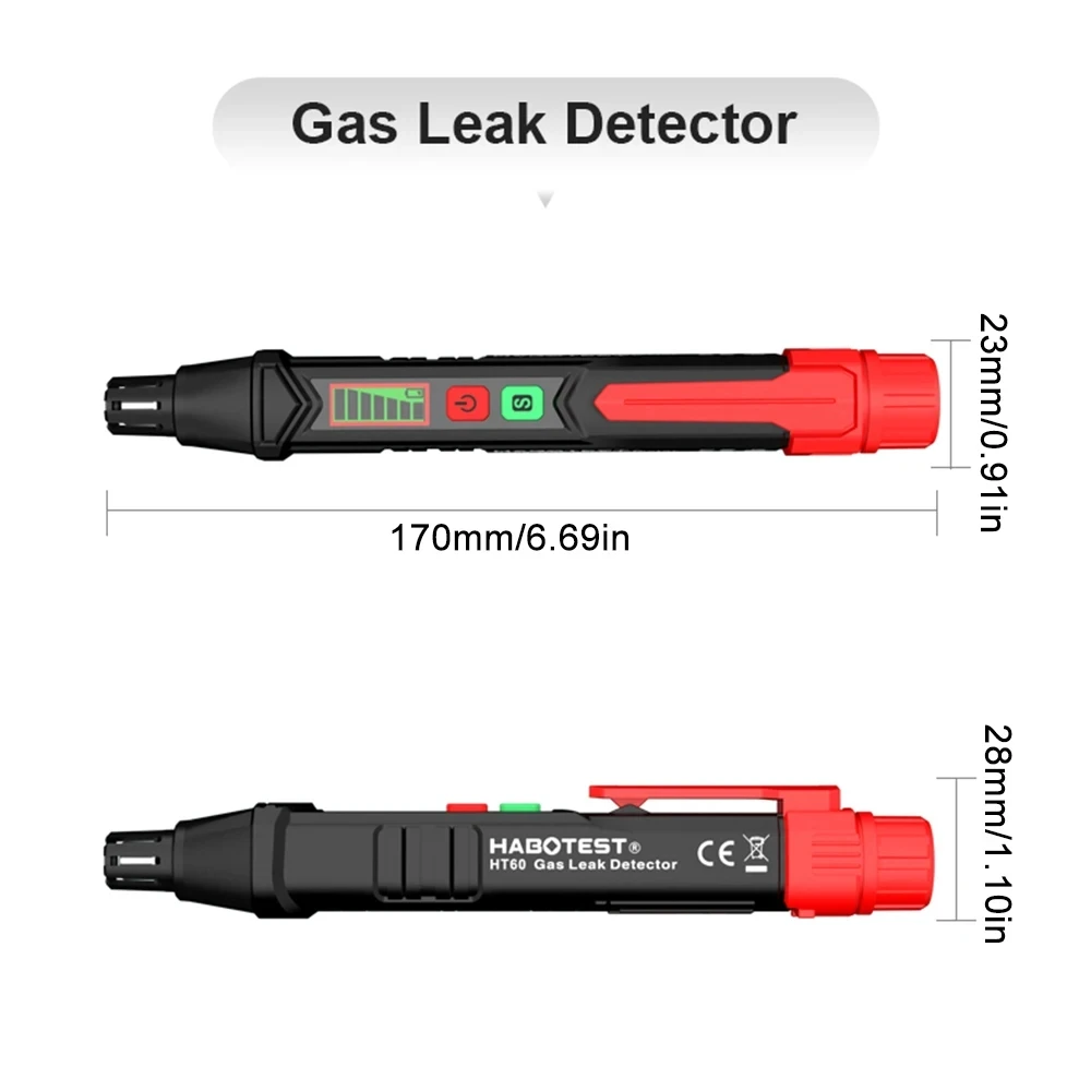 Ht60 Pocket Pen Methane Ethane Gasoline N-butane Combustible Gas Leak ...