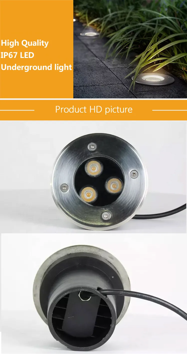 IP67 3W Recessed Landscape Outdoor Waterproof Floor Light