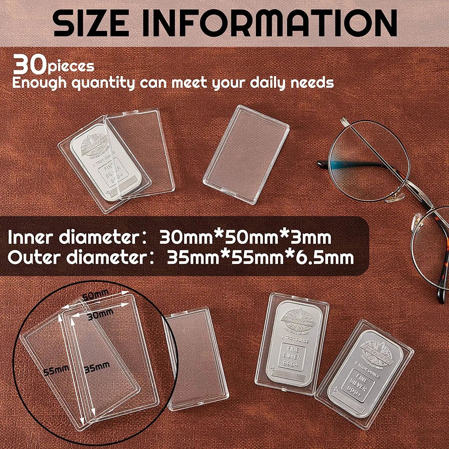Clear Plastic Coin Capsules 3mm Grade Collection Coin Holders Ngc Pccb ...