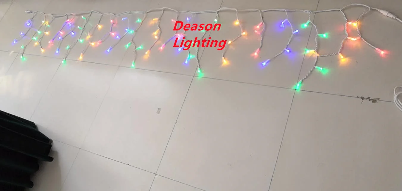 3m 5m 10m Width Dropping Icicle Flash LED Christmas Fairy String Lights ...