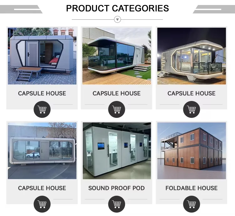 20FT Luxury Tiny Prefab Modular Apple House Garden Pod Apple Container ...