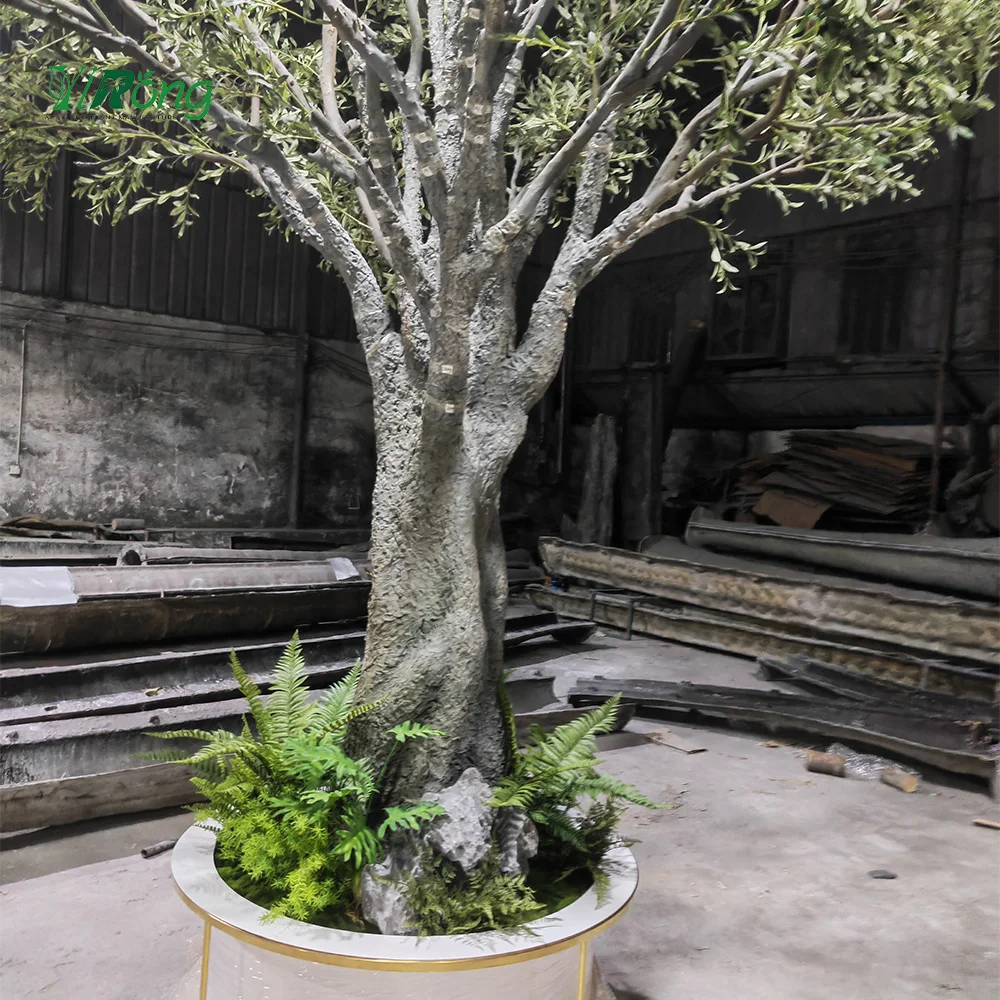 Large Simulation Olive Outdoor Shade Plastic Olive Tree