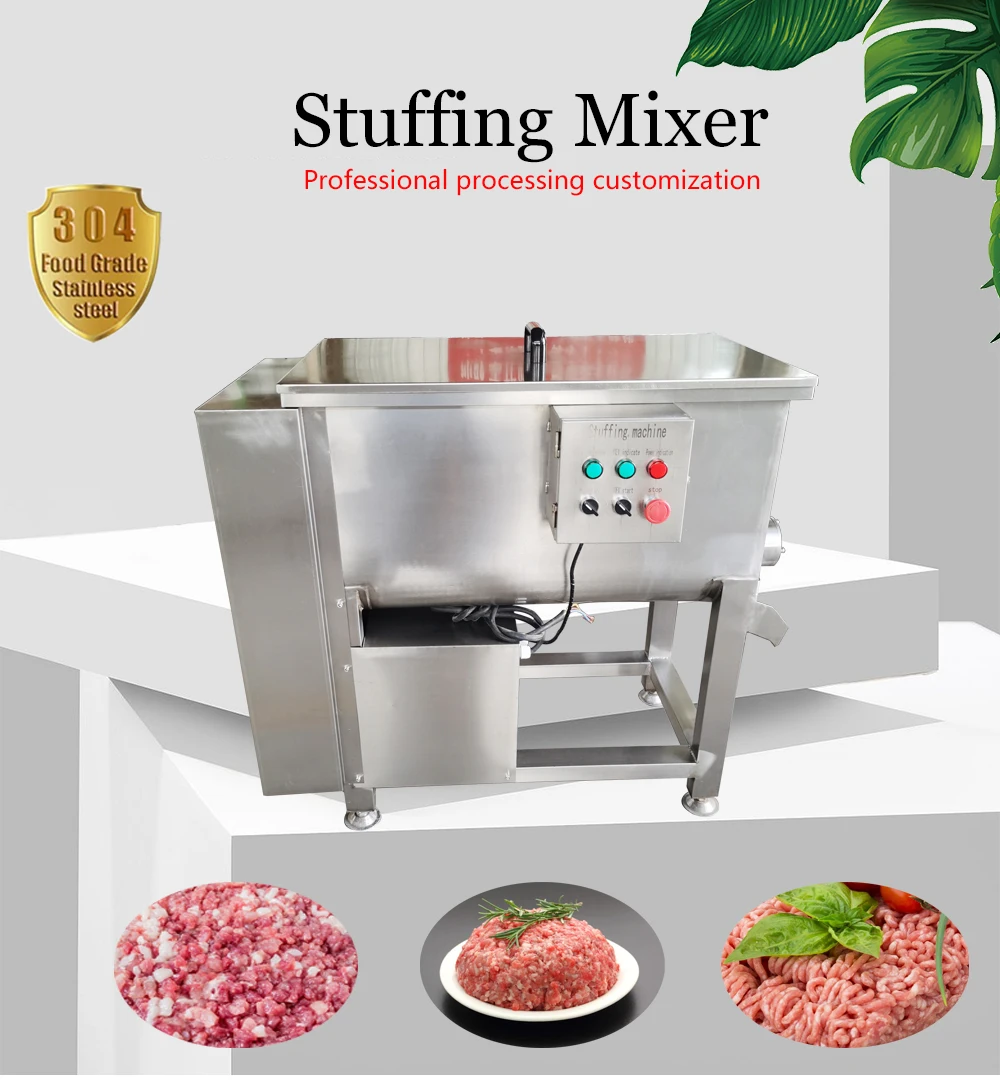 Commercial Electric Stainless Steel Industrial Meat Blender Food Powder Mix Vegetable Sausage ...