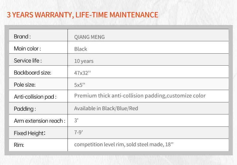 Outdoor Adjustable In-ground Basketball Training Hoop With High Rebound ...