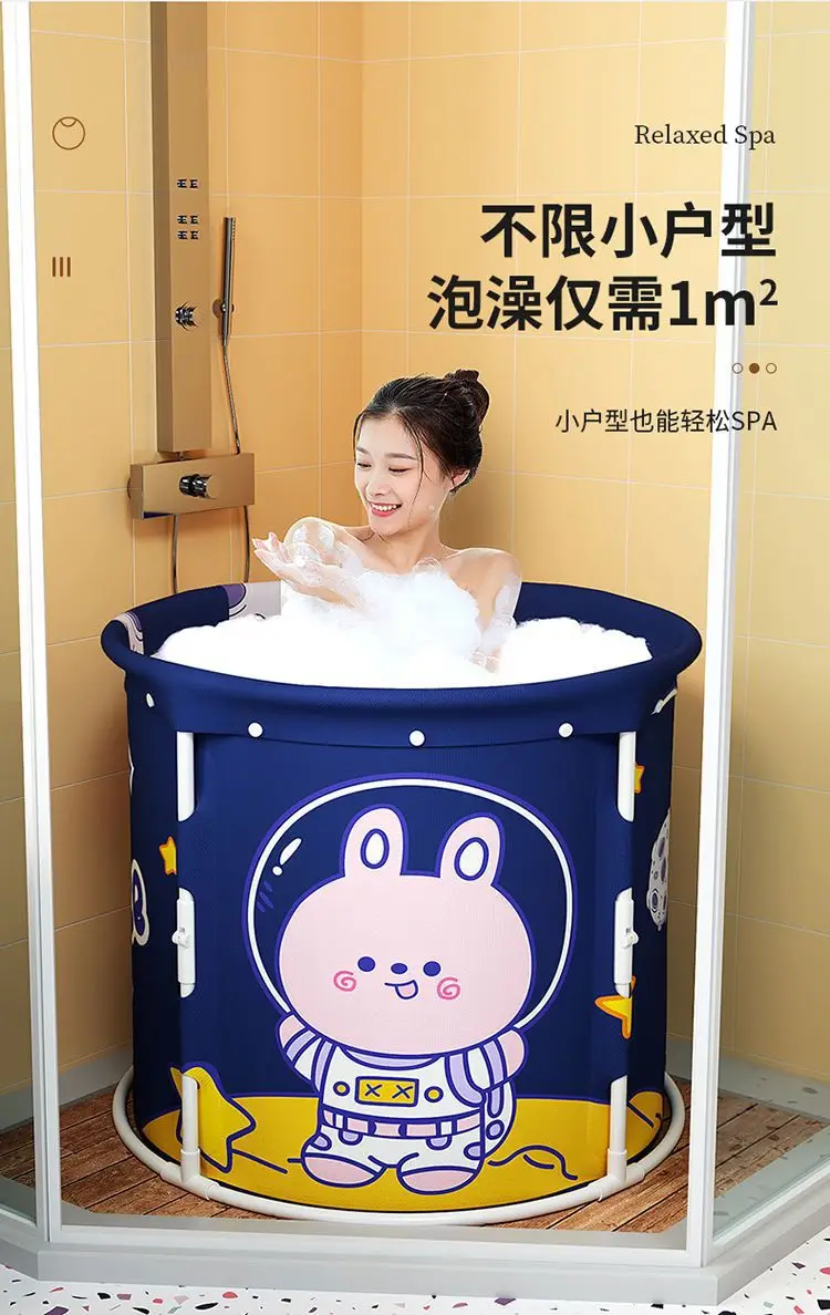 Folding Bath Bucket Baby Swimming Bucket Adult Folding Bath Bucket ...