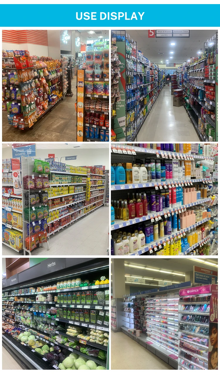 Custom Supermarket Gondolas Shop Shelves Display Racks Supermarket ...