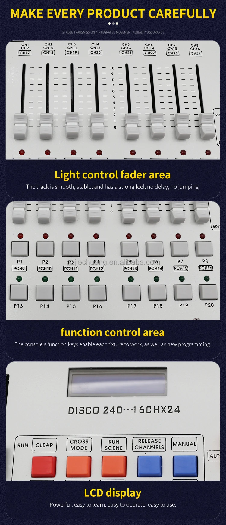 DMX 512 Lighting Controller - JCLIGHT KT240B Console