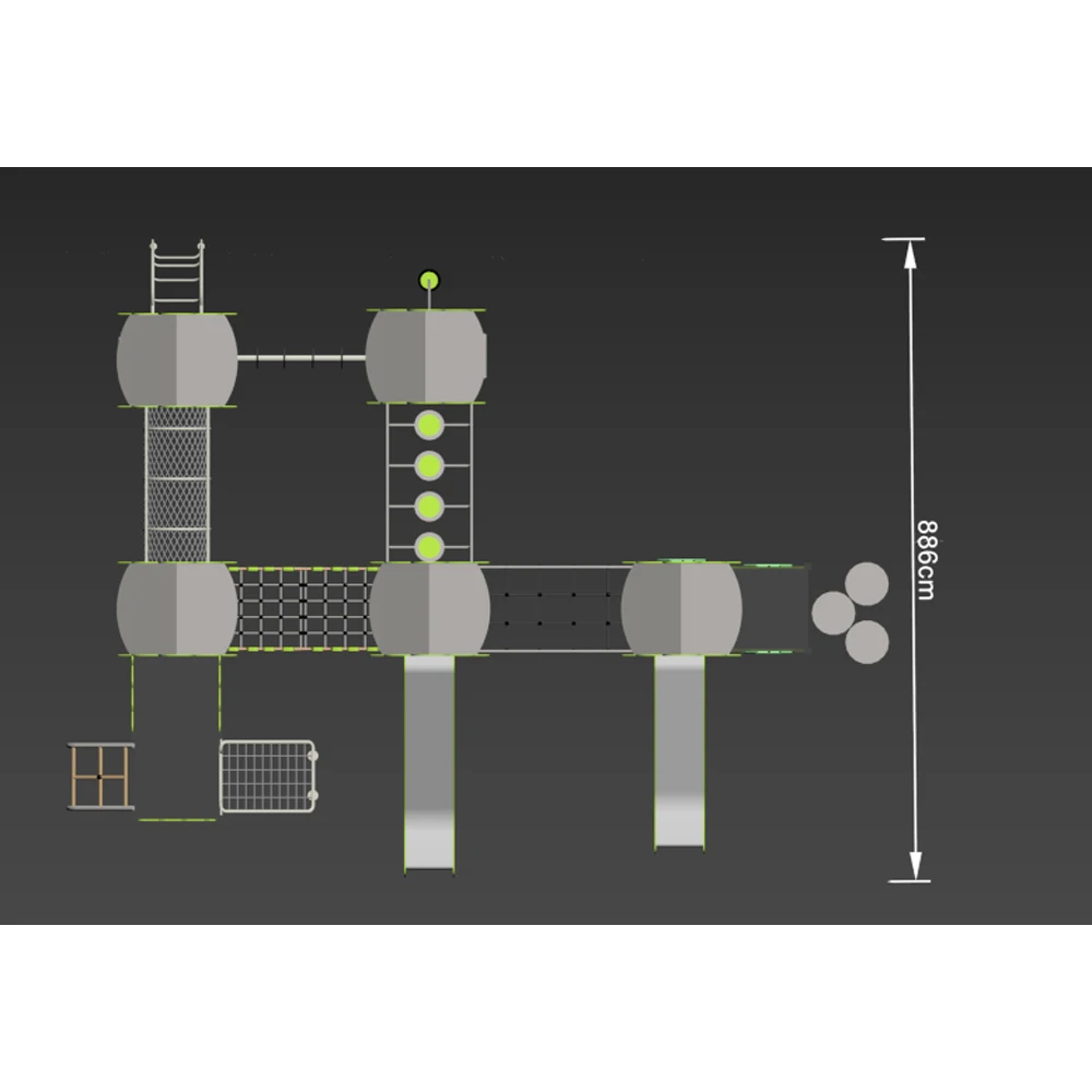 Custom Design Outdoor Playground System with Interactive Panels ...