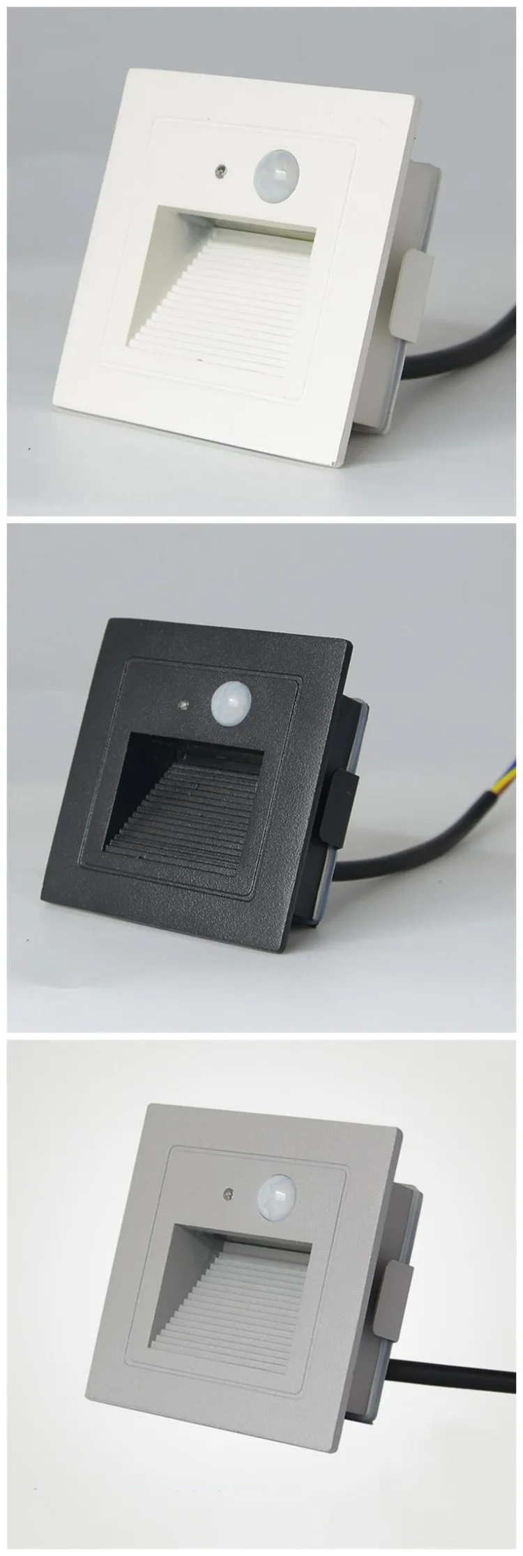 Indoor Outdoor Corner Recessed Foot Step Stair Wall Lamp