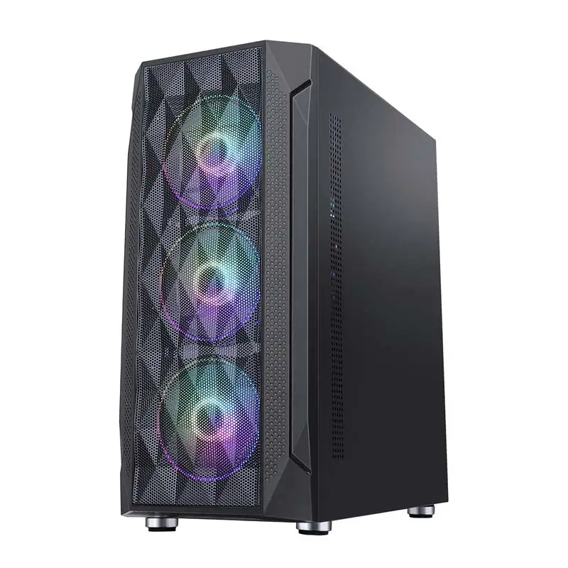 Full Tower Atx/matx/itx Pc Gaming Desktop Case With Tempered Glass Side ...
