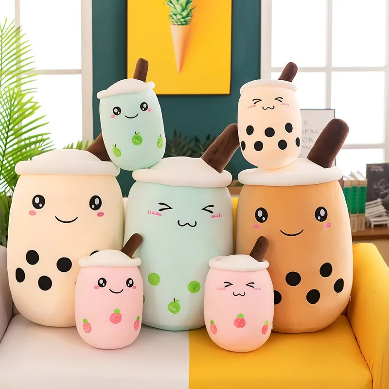 Soft Bubble Boba Peluches Boba Tea Plushie Toy Cup Plush Pillow Milk ...
