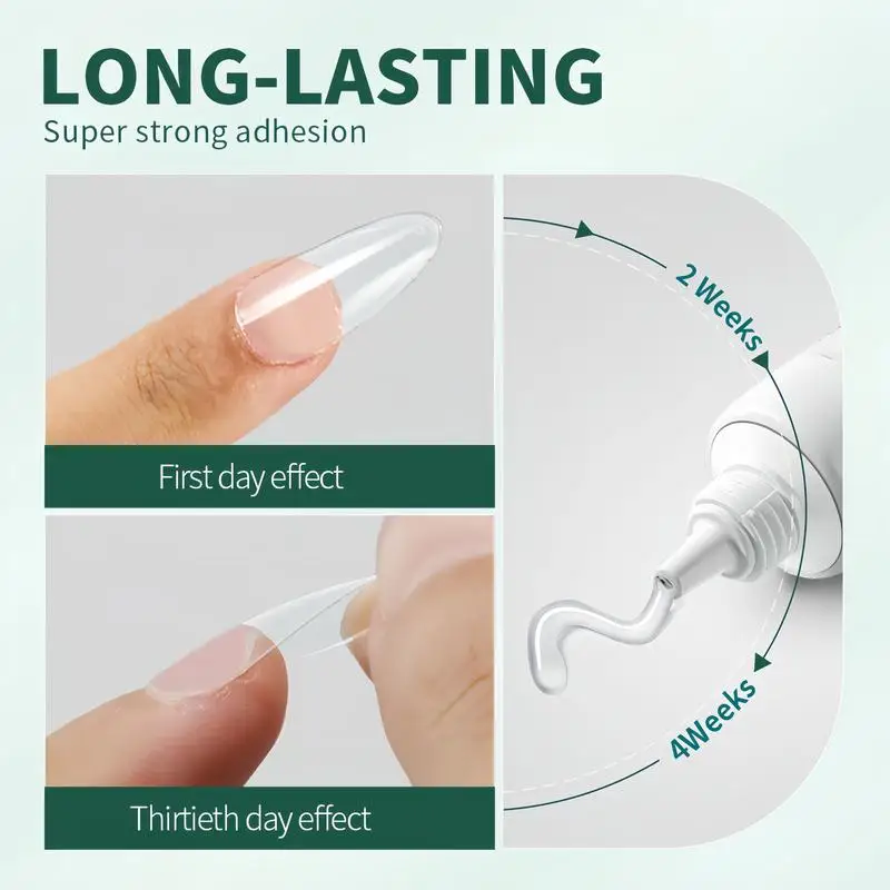 Upgraded Quick Drying Nail Glue with Remover for Press on Nails No UV ...