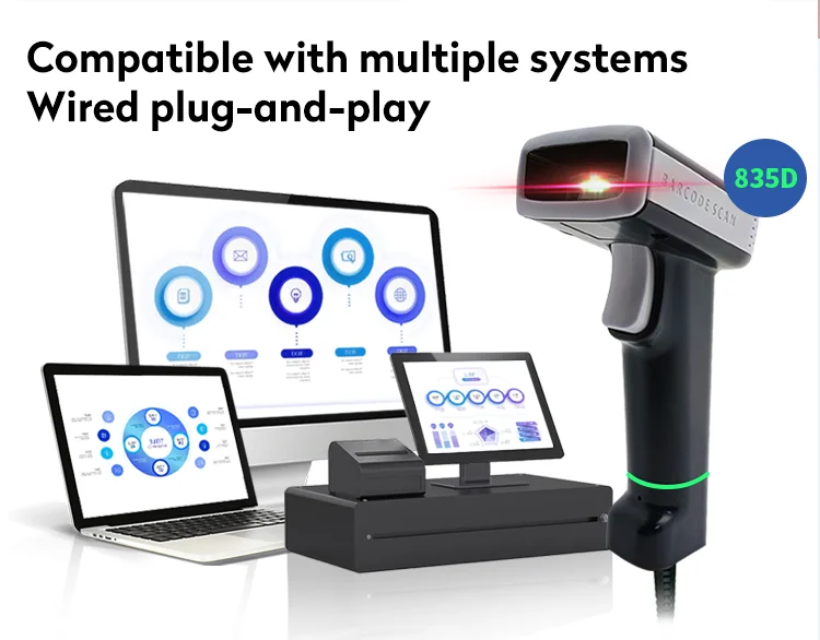 Jr 2024 Bluetooth Wireless 2d Barcode Scanner Handheld 3-in-1 Usb Wired ...