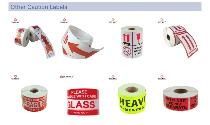 Fragile Label This Side Up Shipping Warning Roll Sticker - Buy Fragile ...