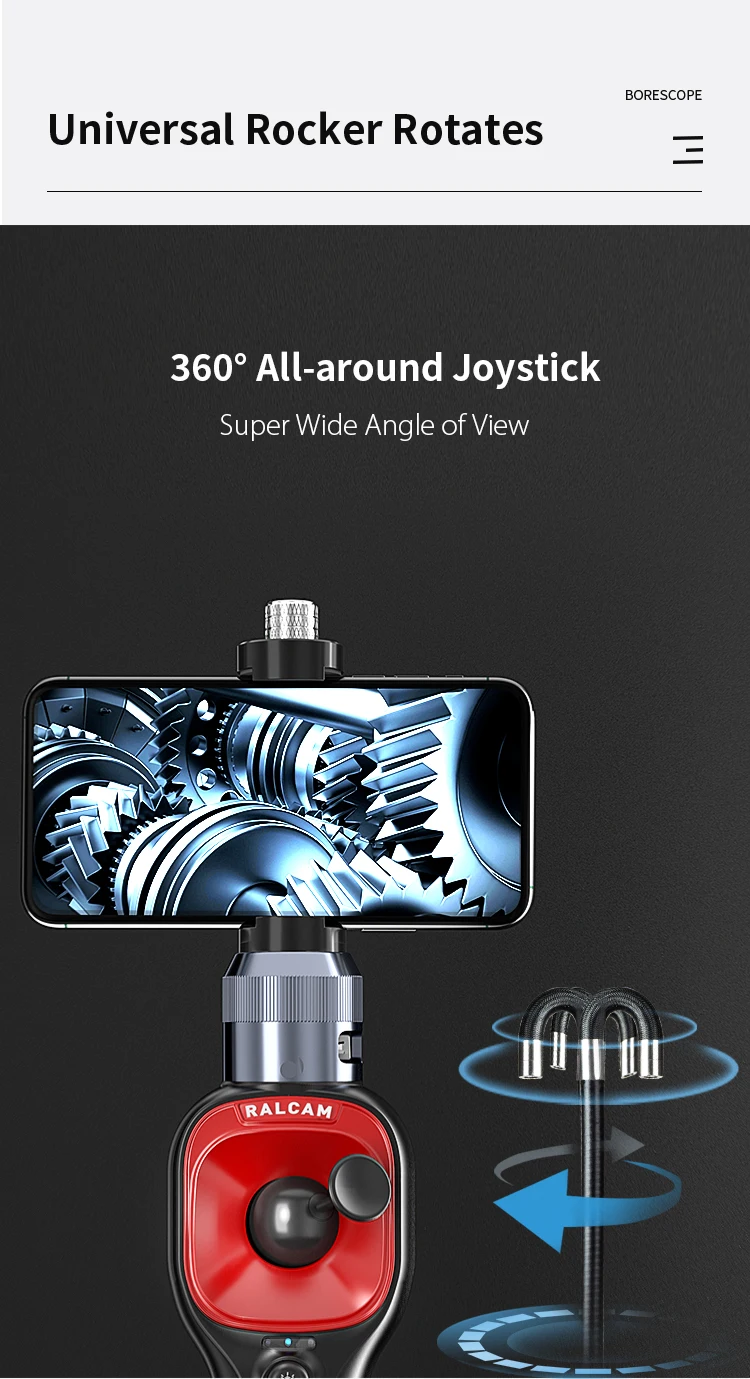 Ralcam 6.2Mm Android Camera With Light 360 Degree 4 Way Ip67 Waterproof ...