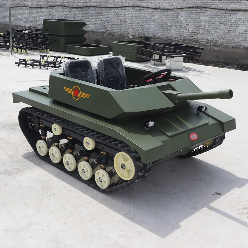 AVT-T02 Ride on Undercarriage Track Rubber Crawler Electric Go Kart ...
