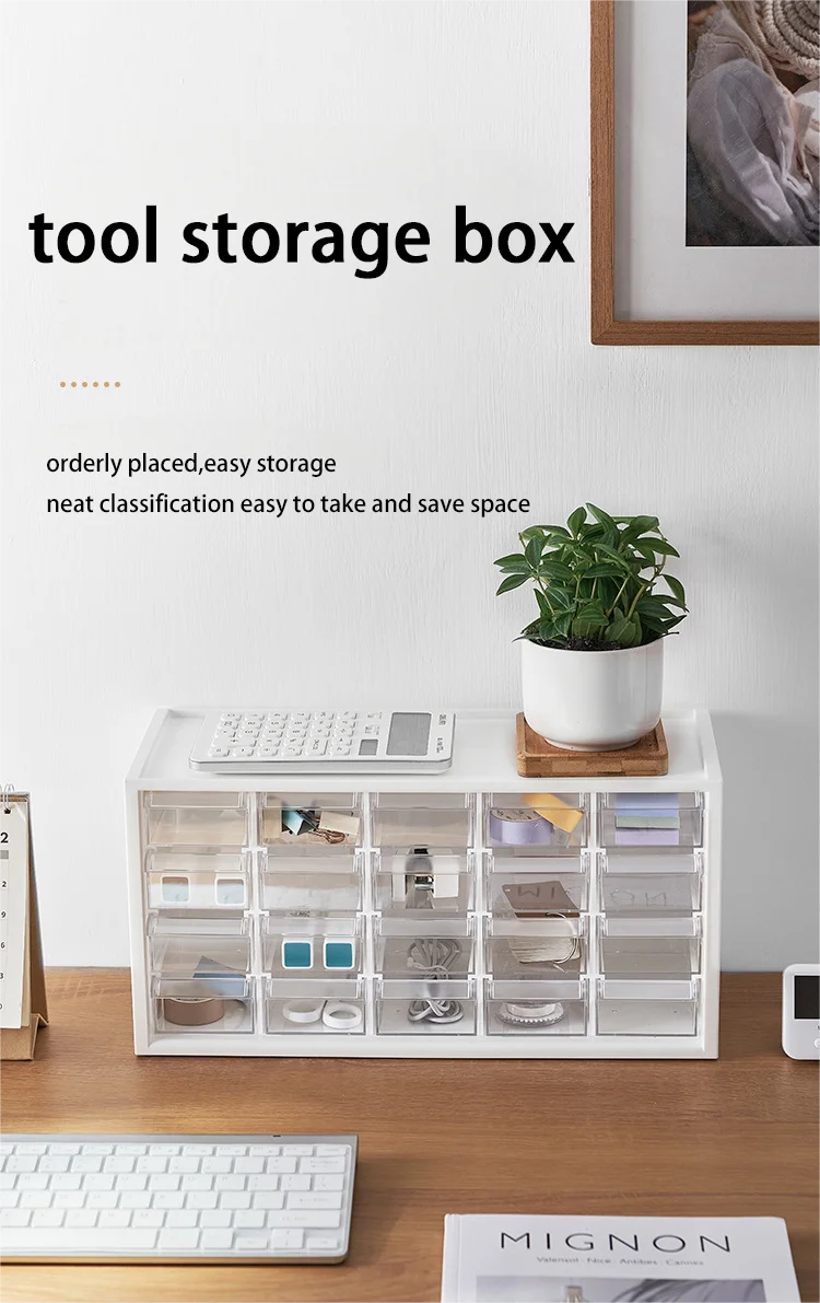 29776 20 Drawer Tool Storage Box Plastic Hardware Drawer Storage box ...