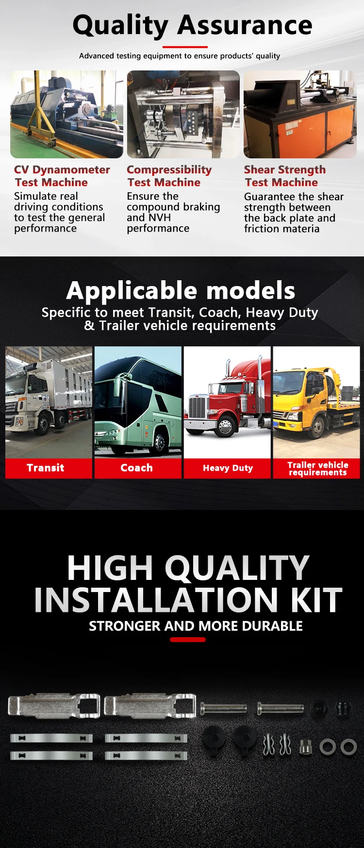 Wva29174 Commercial Auto Brake System Vehicle Truck Parts Brake Pad For ...