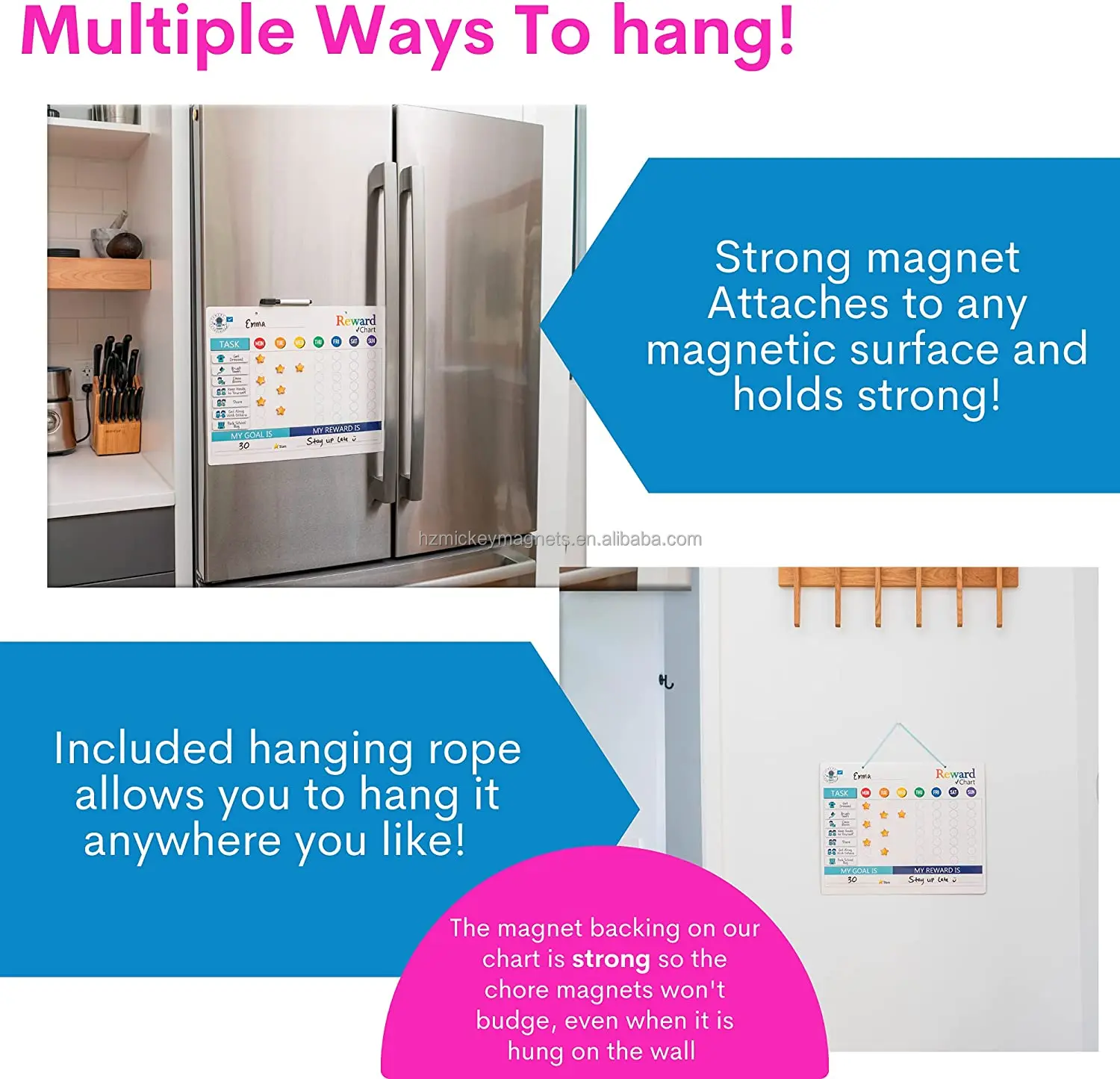 Magnetic Reward Behavior Star Chore Chart for Kids