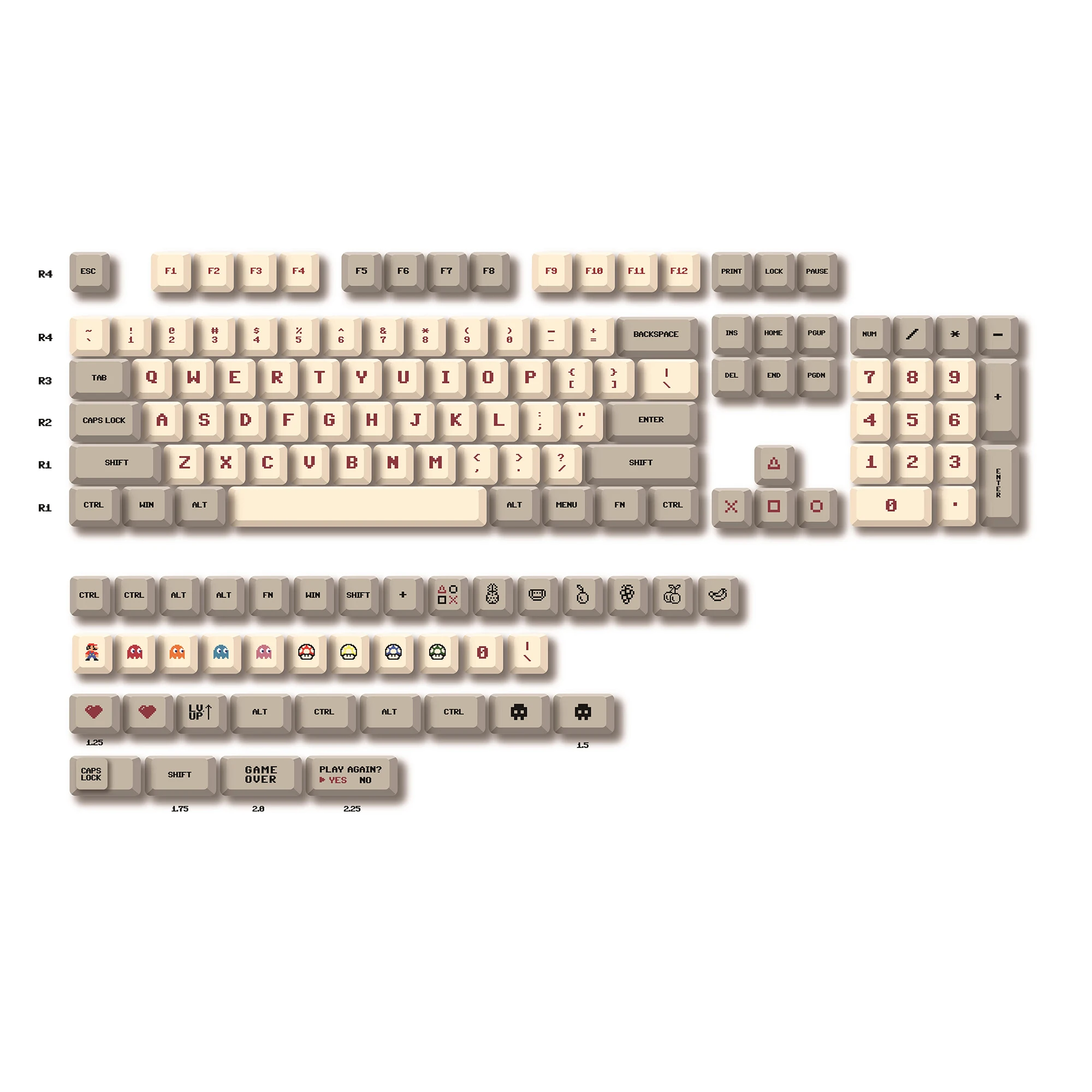 Royal Kludge Pbt Keycaps Backlit Rainbow Colors Keyboard Keycaps Sets ...