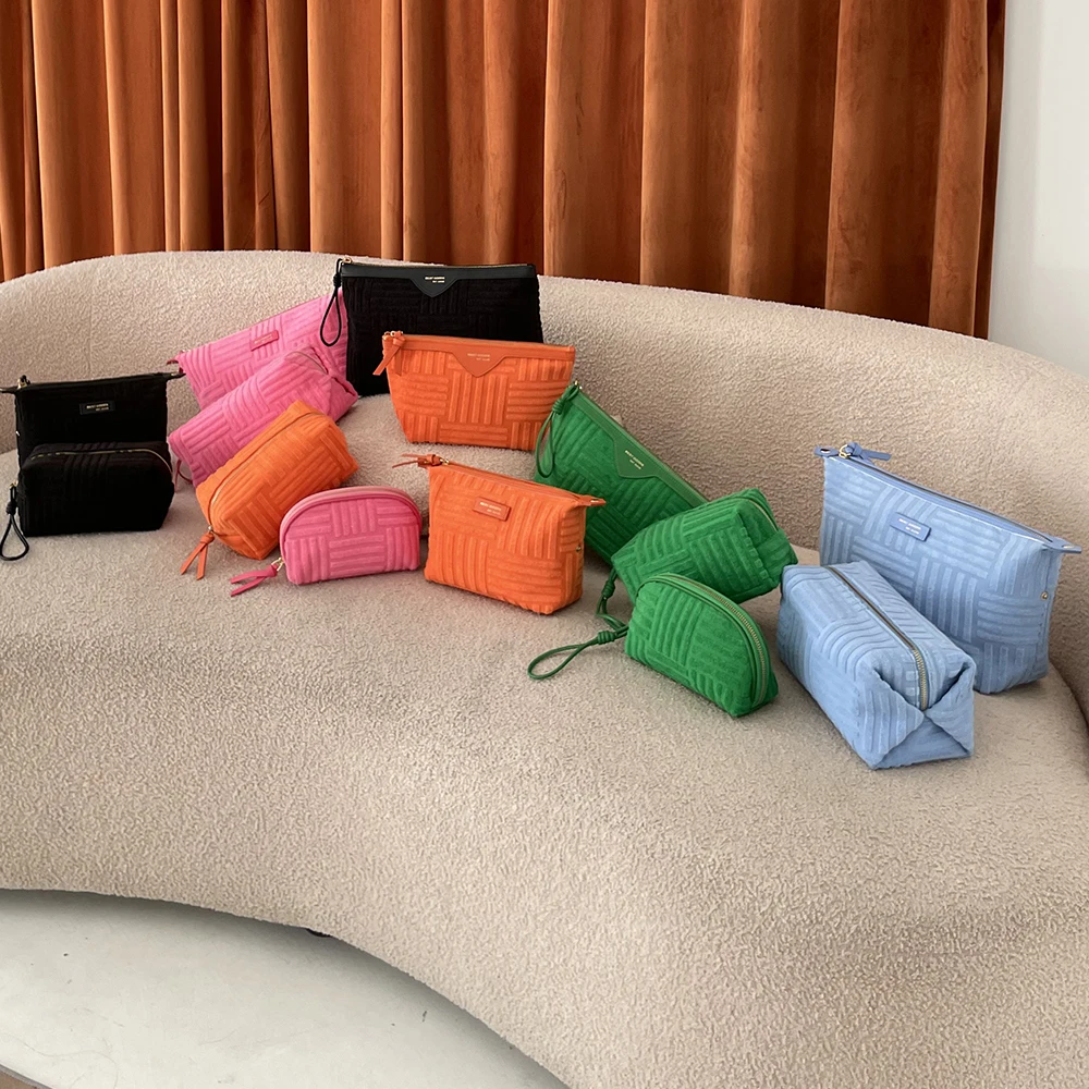 Eco Friendly Custom Travel Beauty Bag - Jacquard Pattern