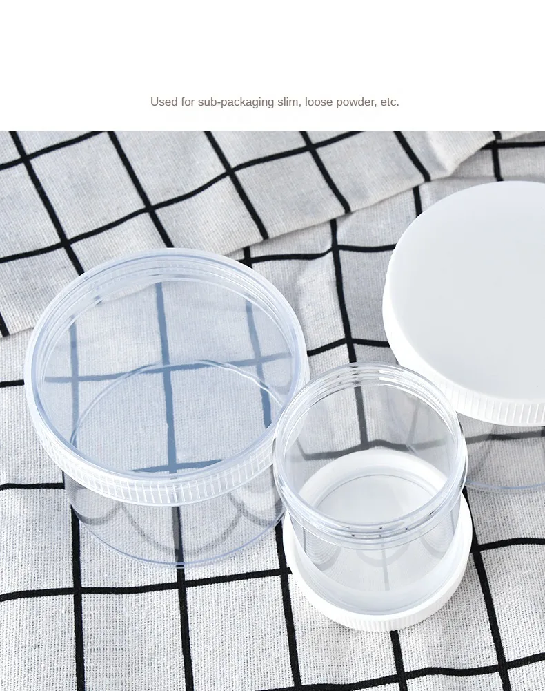 Transparent Plastic Storage Favor Jars 120ml 200ml Wide-Mouth Plastic ...