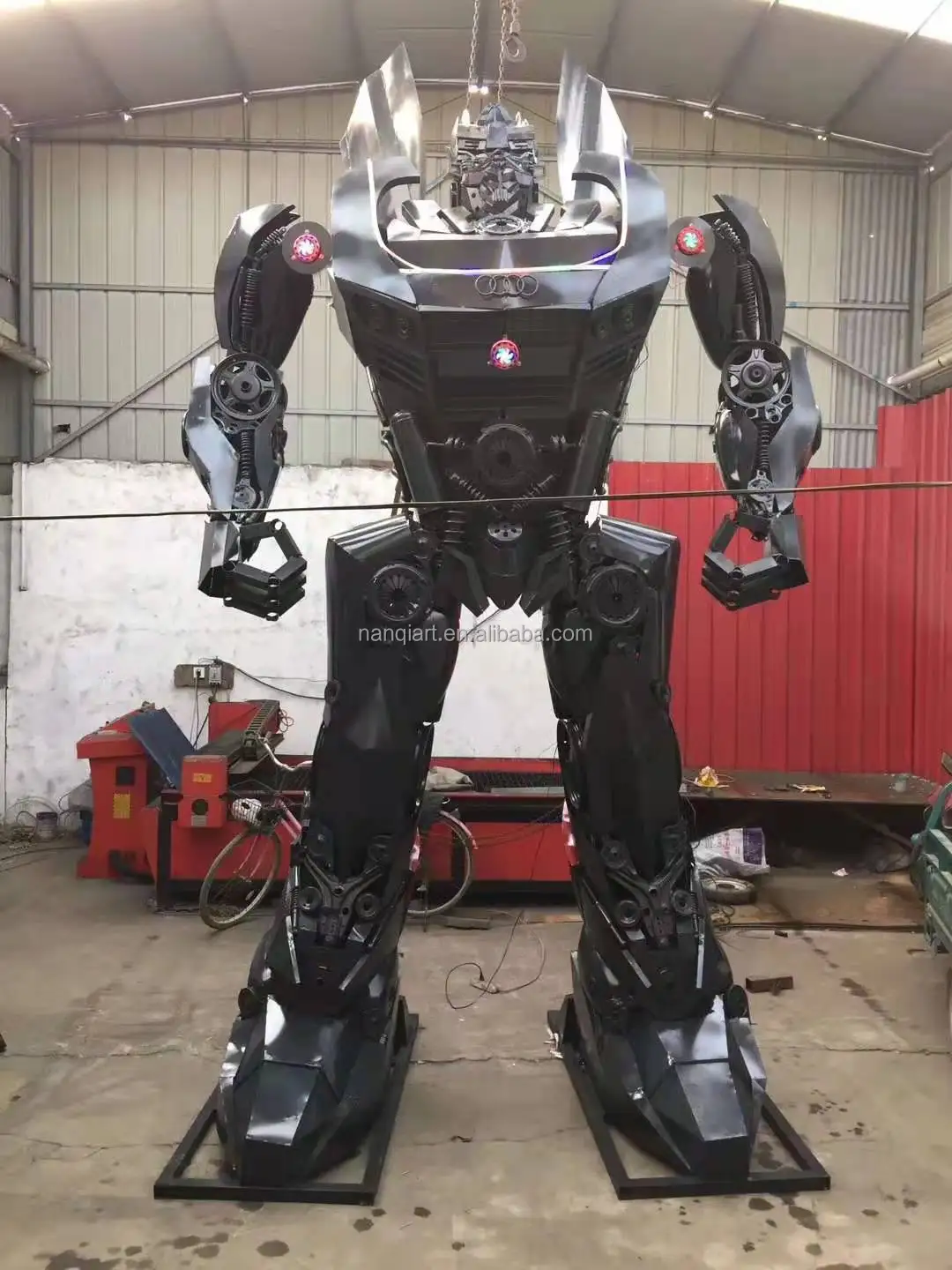 Custom Metal Robot Statue - 2M Tall Outdoor Sculpture