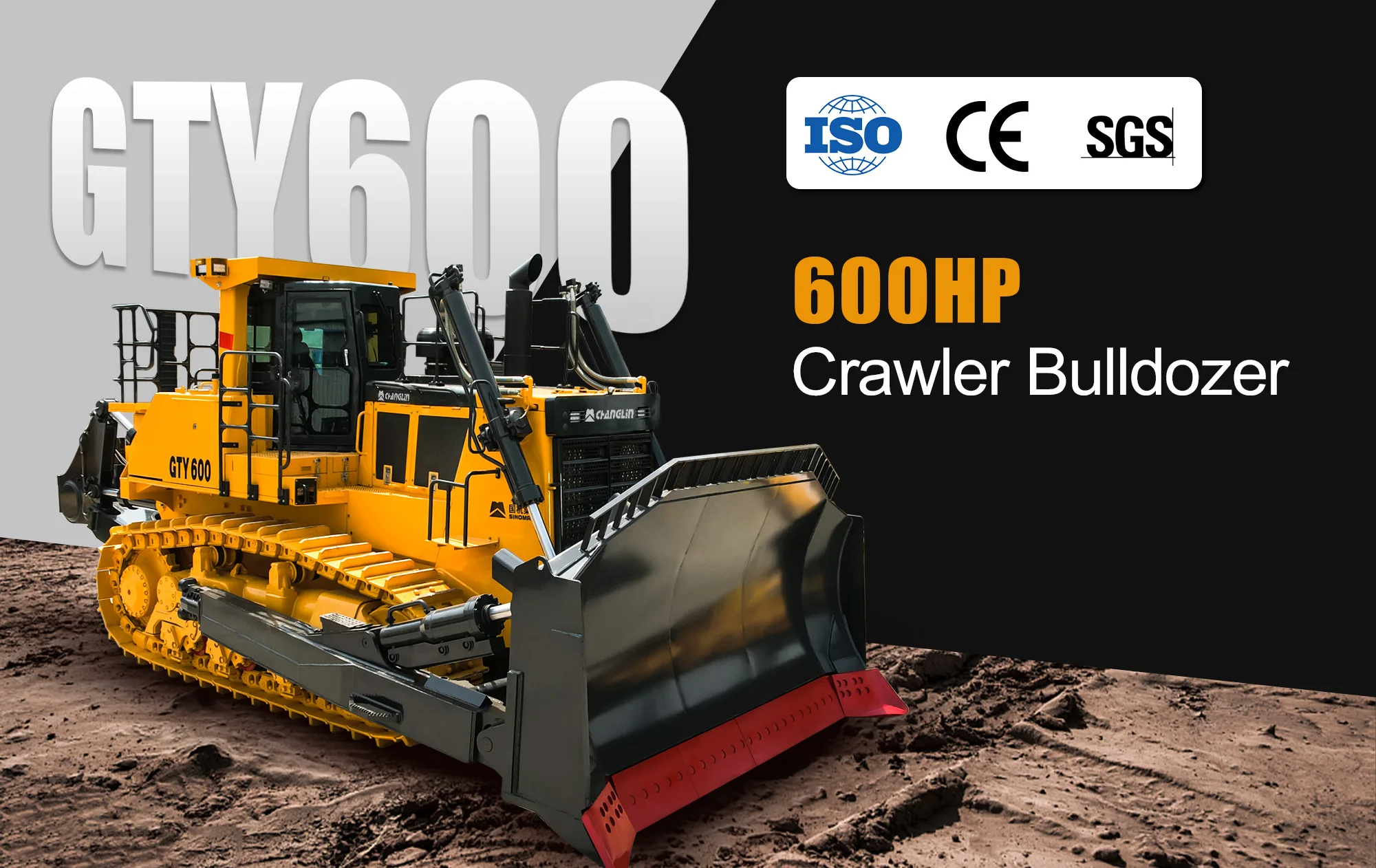 Sinomach Changlin 600hp Dozer - Heavy Duty Crawler Bulldozer