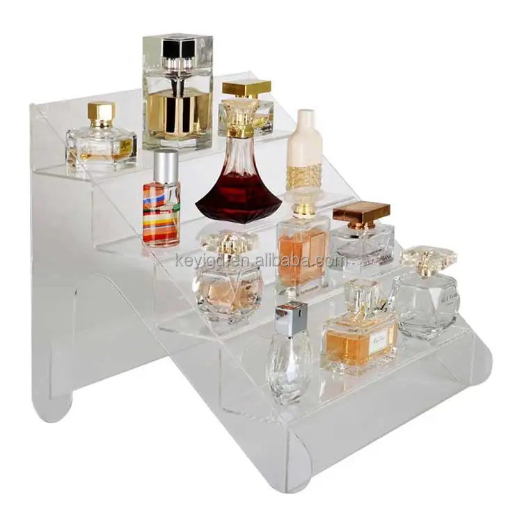 Customized Modern Luxury Black Wooden Perfume Display Stand