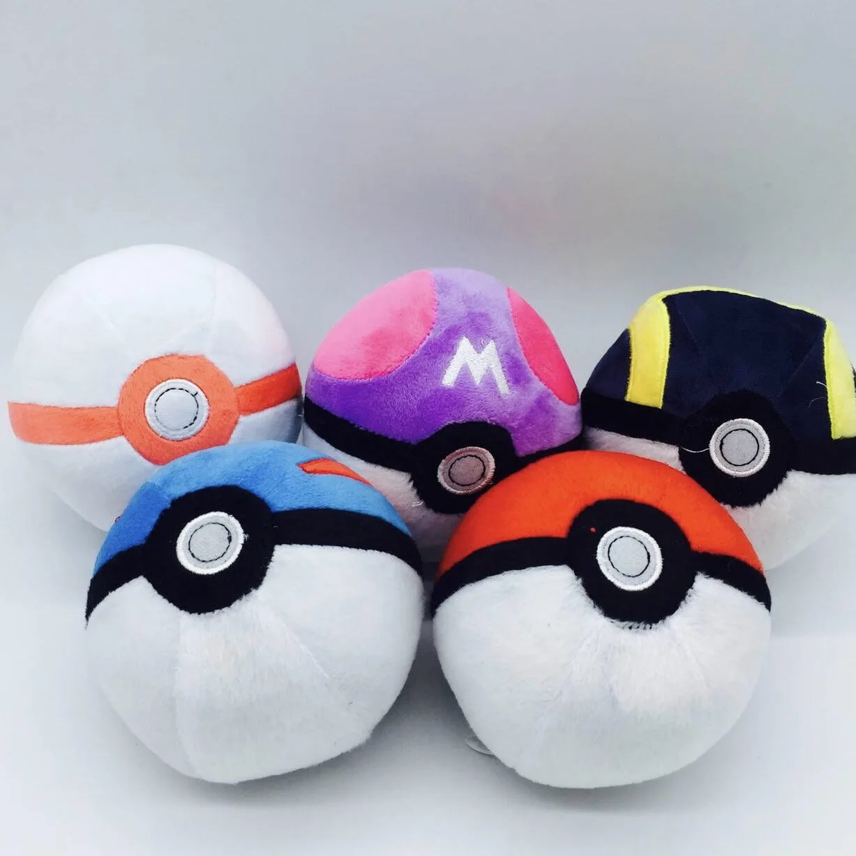XR 5inch Stuffed Pokeball Plush Doll Poke Plush Ball Pocket Monster ...
