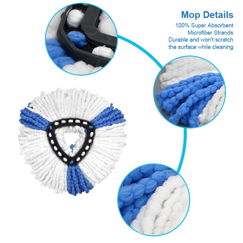 High Quality Washable Magic Mop Head Replacement Microfiber