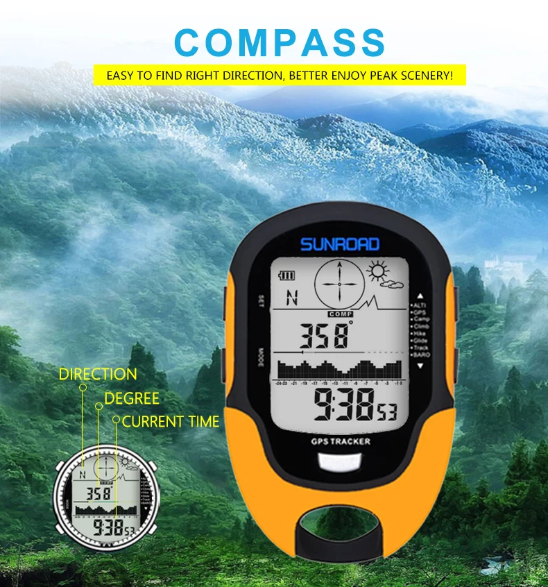 Barometric Meter Digital Compass Hybrid Altimeter Watch Altimeter ...