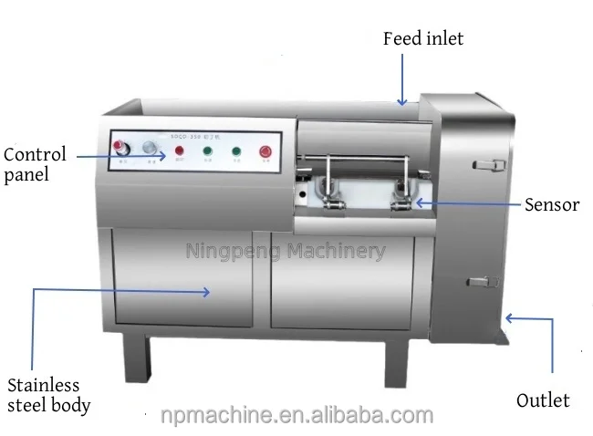 NP Brand commercial frozen chicken cube cutter meat cutting cube ...