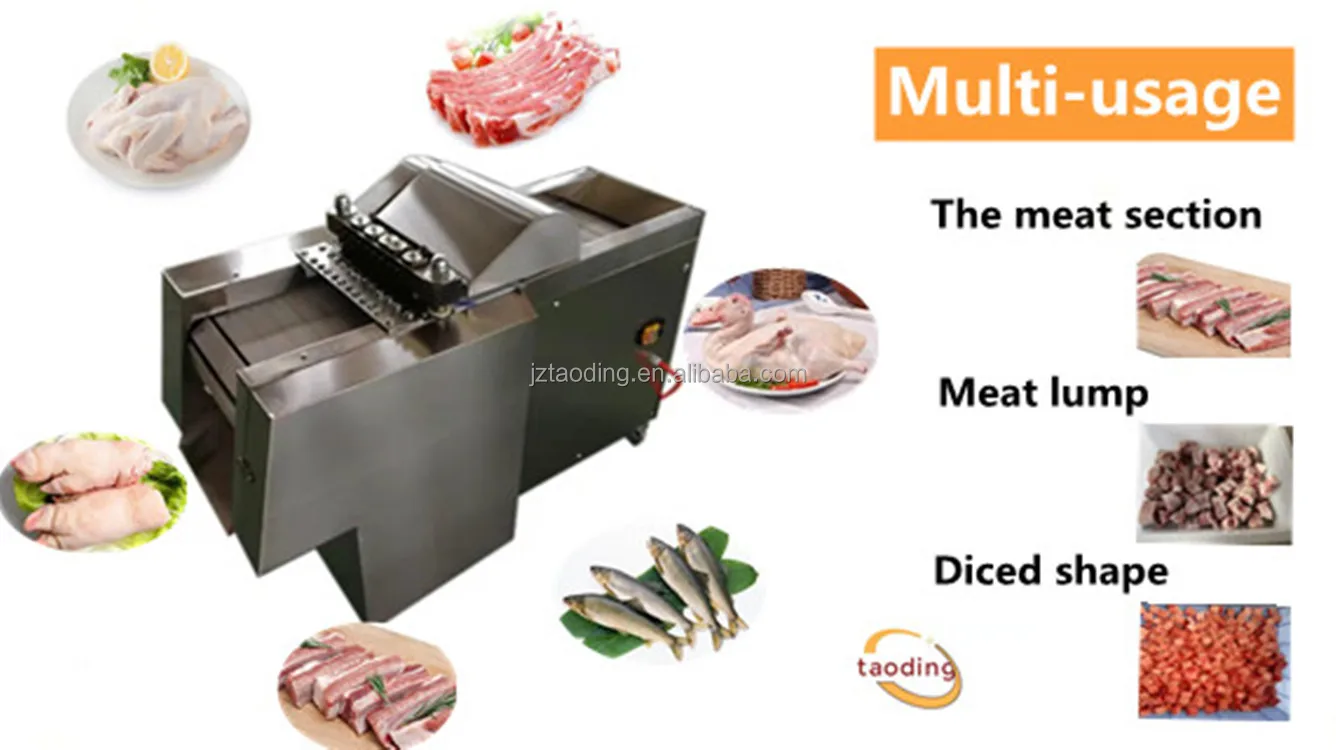 Frozen Mutton Beef Cube Cutter Dicing Fresh Pork Strip Meat Cube ...